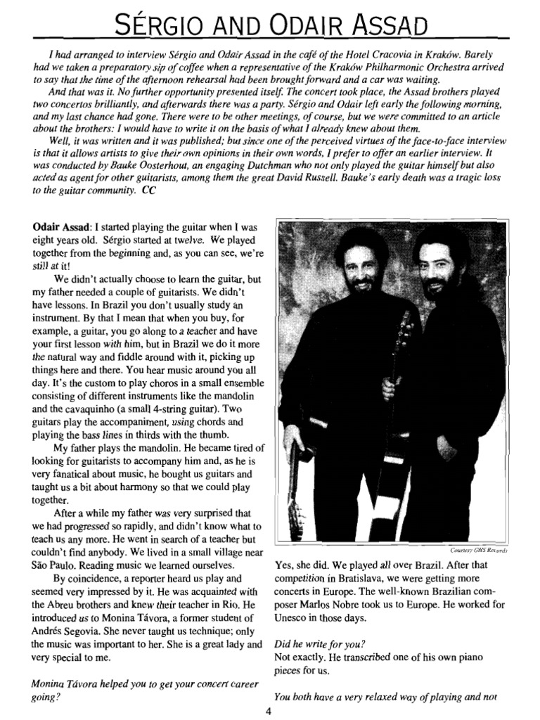 Interviews_Sergio_Odair_Assad | PDF