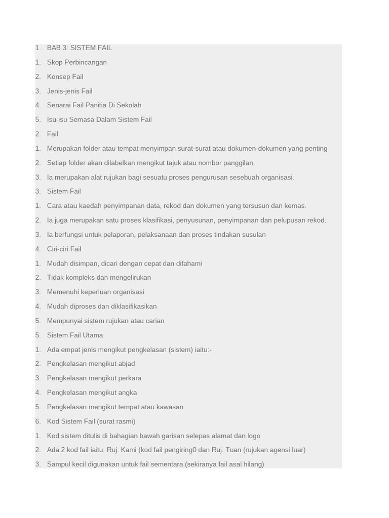 Sistem Fail | PDF