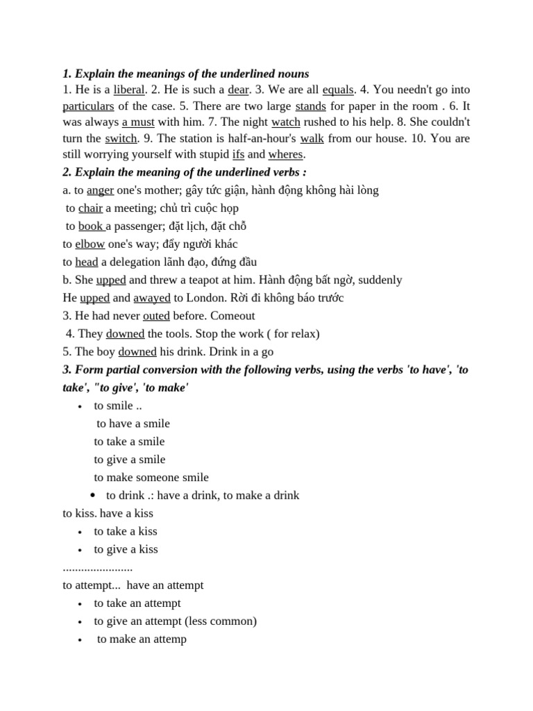 Exercise on Conversion | PDF