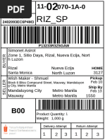 Sample JNT Waybill | PDF