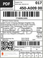 Sample of Shopee Way Bill | PDF