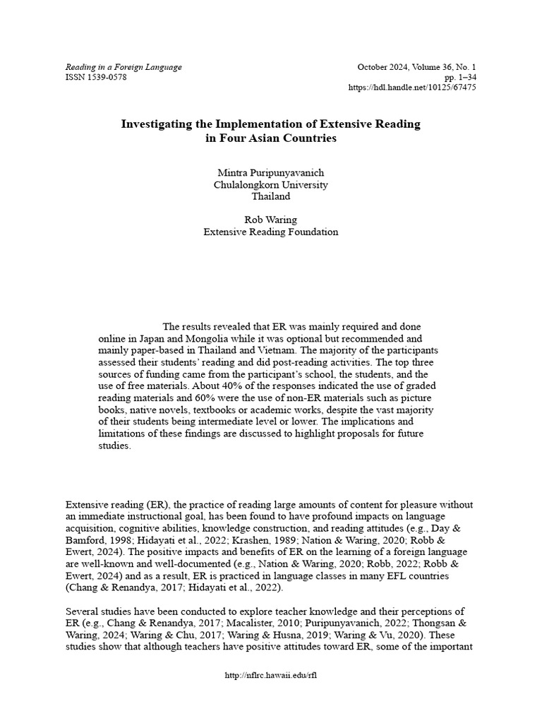 Investigating - Extensive Reading | PDF | Survey Methodology ...