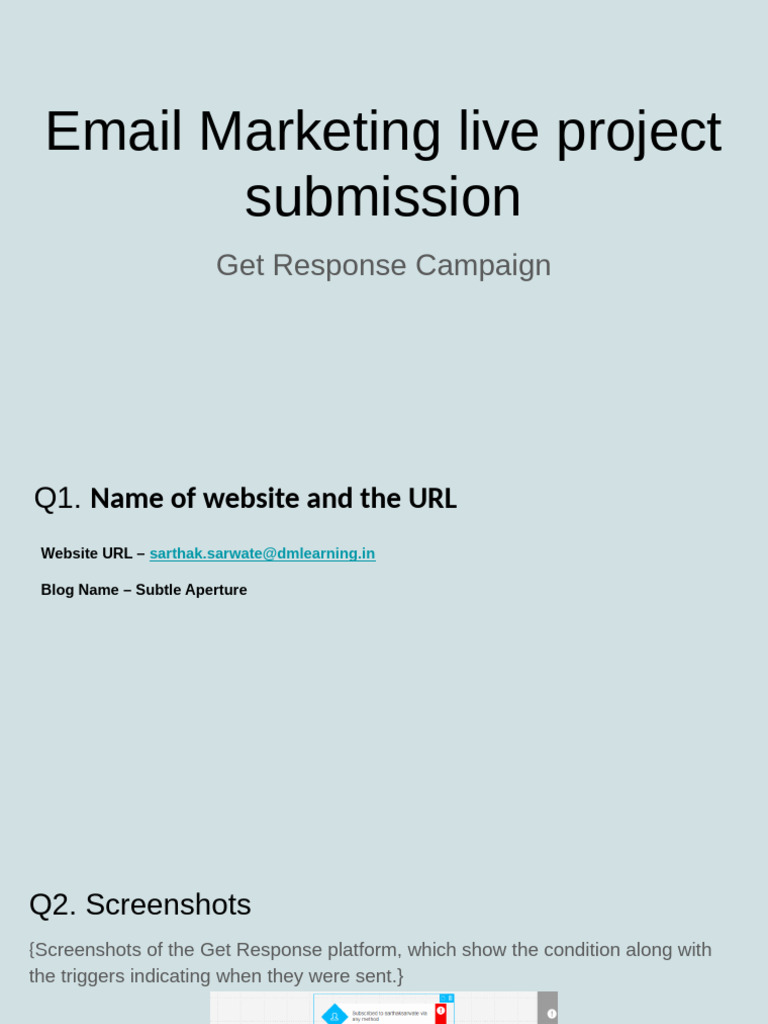 GetResponse - ELP (1) | PDF | Network Service | Online Advertising