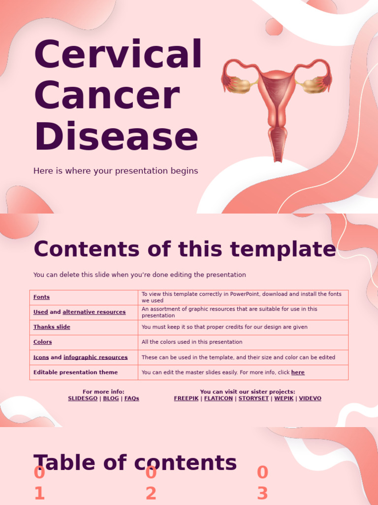 Cervical Cancer Disease by Slidesgo | PDF | Medical Diagnosis | Chronic ...
