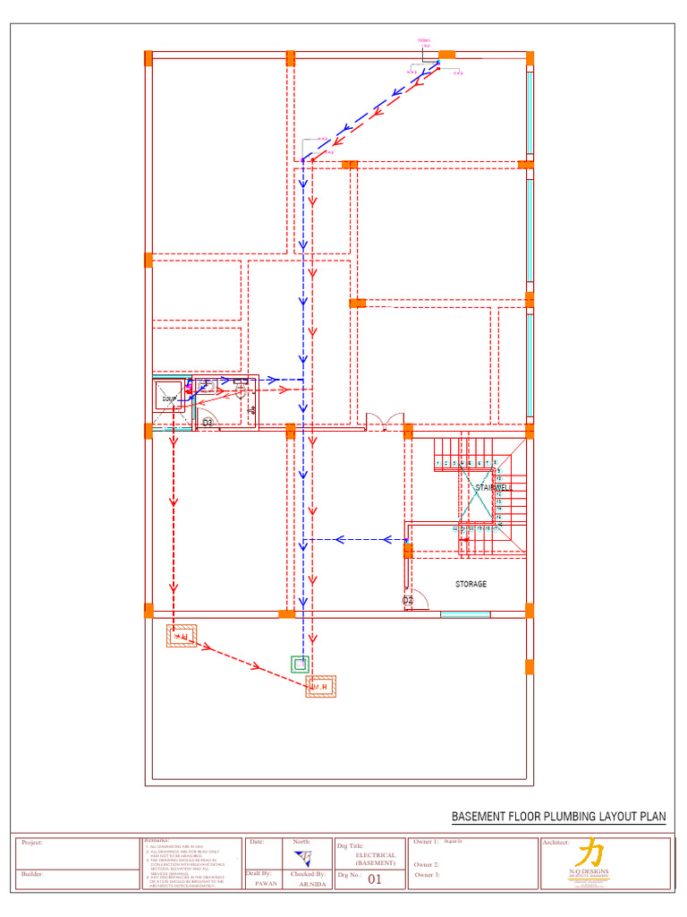 Basement Floor Plumbing Layout Plan | PDF | Building Technology | Real ...