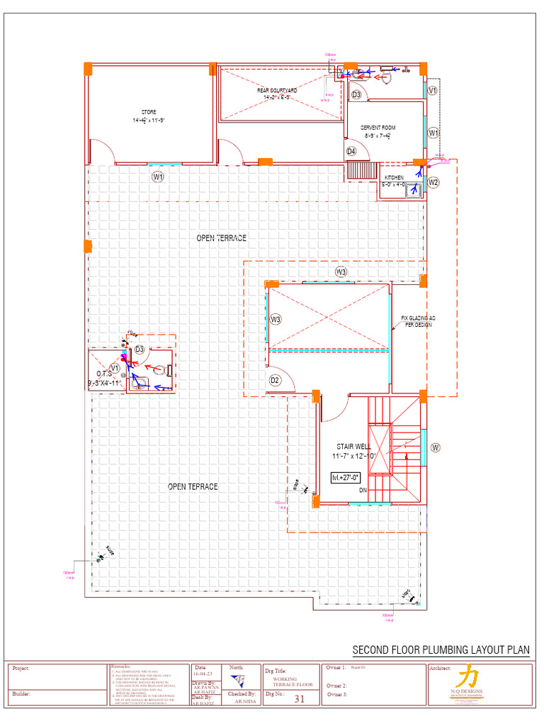 Second Floor Plumbing Layout Plan | PDF