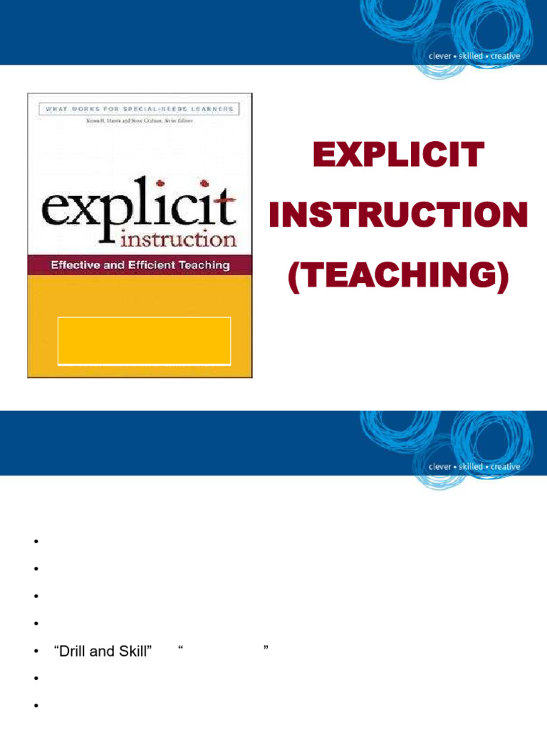 16 Elements of Explicit Instruction | PDF | Teachers | Learning