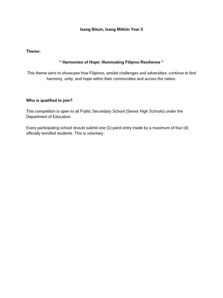 Isang Bituin Isang Mithiin Year 3 | PDF | Social Science