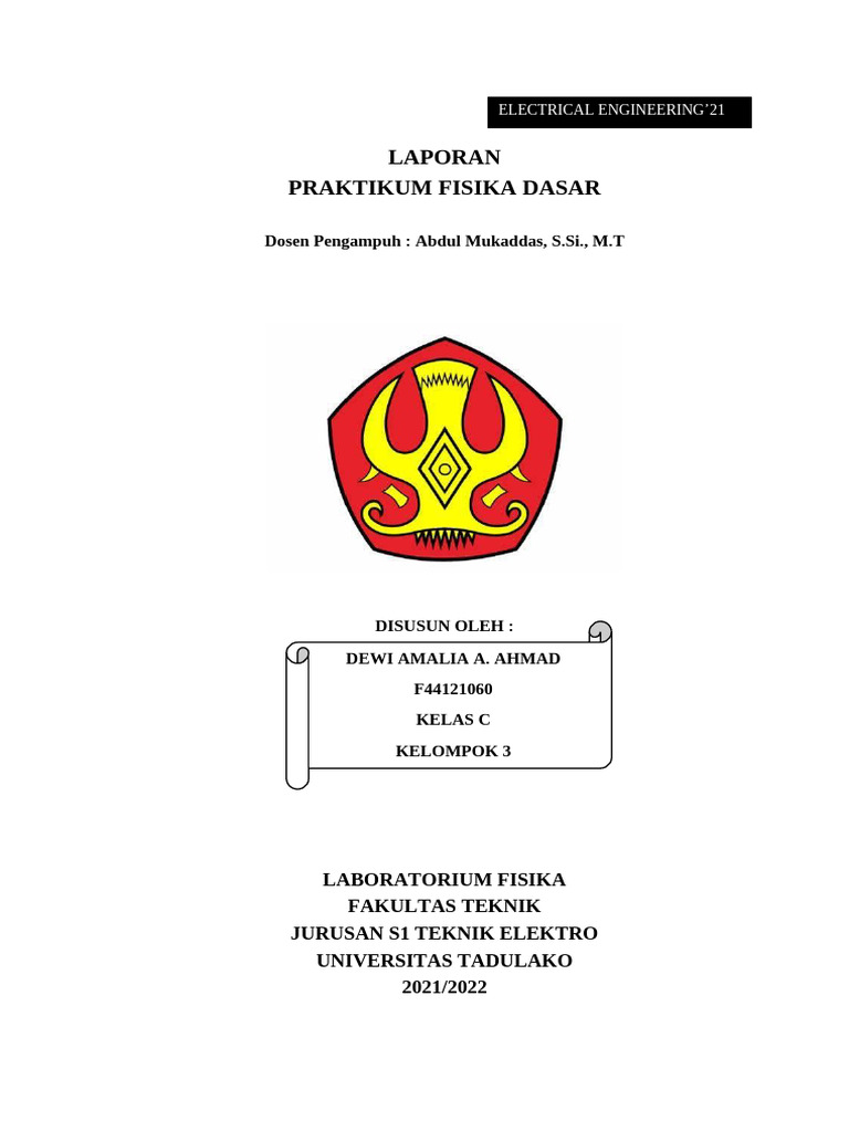 Sampul Laporan Fisdas | PDF | Teknologi & Rekayasa