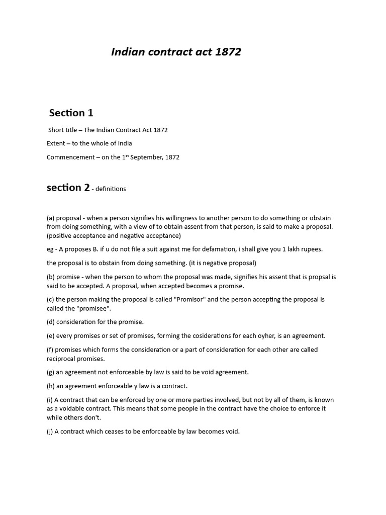 Section 9 of the Indian Contract Act | PDF | Contract Law | Law Of ...