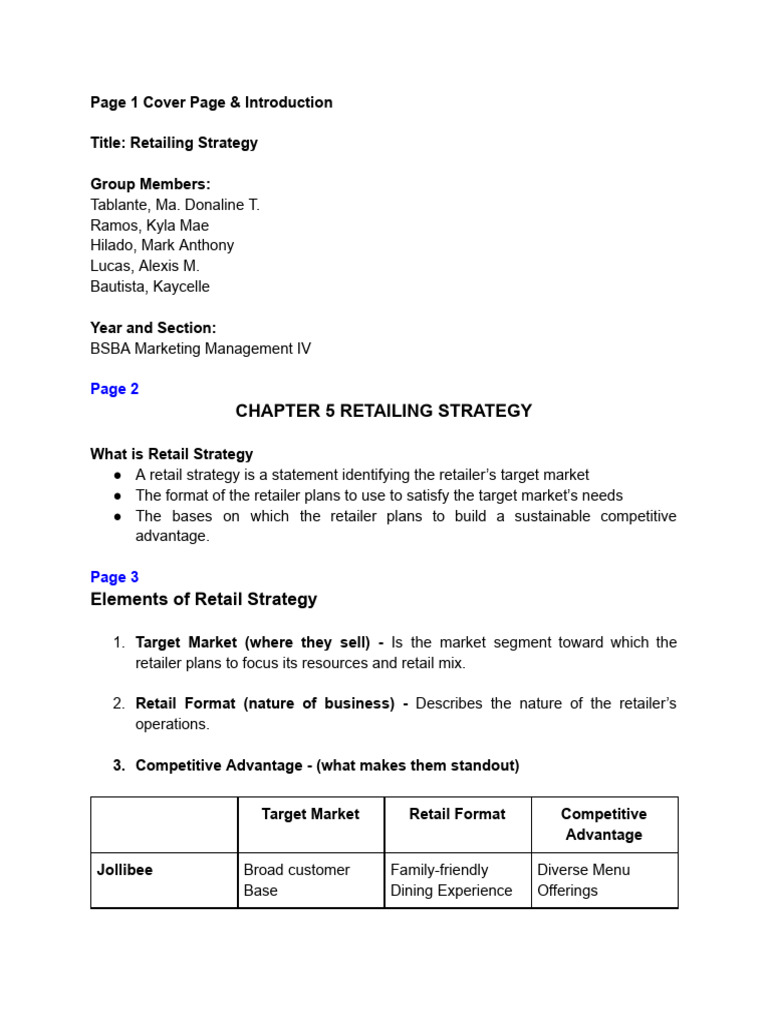 Chapter 5 Retailing Strategy (Line) | PDF | Business | Finance & Money ...
