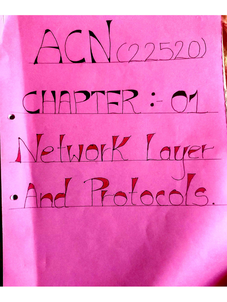 ACN - 01. Network Layer Protocols | PDF