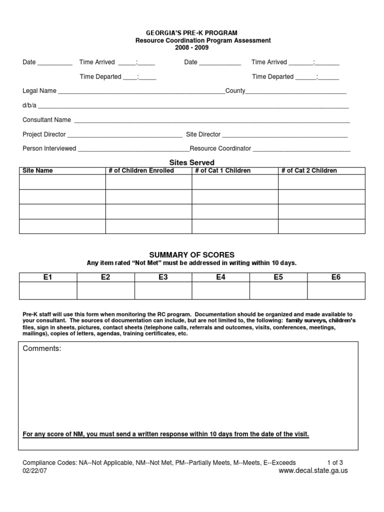 RC Program Assessment | PDF | Parent | Relationships