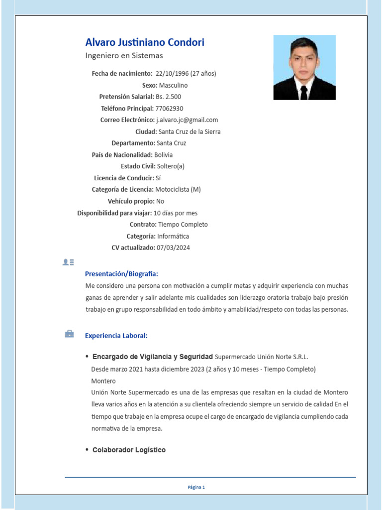 CV Alvaro | PDF | Microsoft | Php