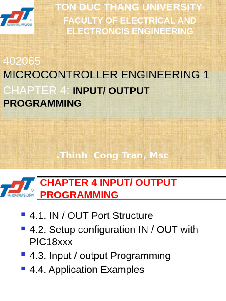 402065 Microcontroller Engineering1 Chapter 4 Pdf Electrical Engineering Computer Science