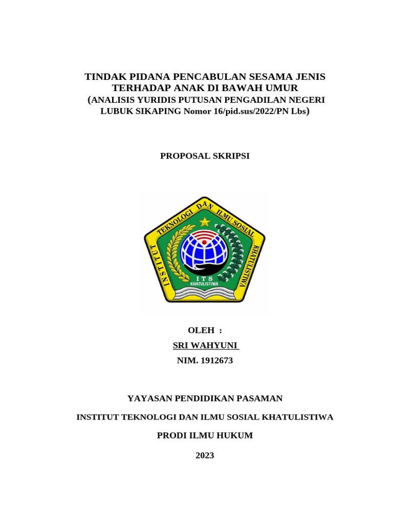 Cover Proposal | PDF | Ilmu Sosial