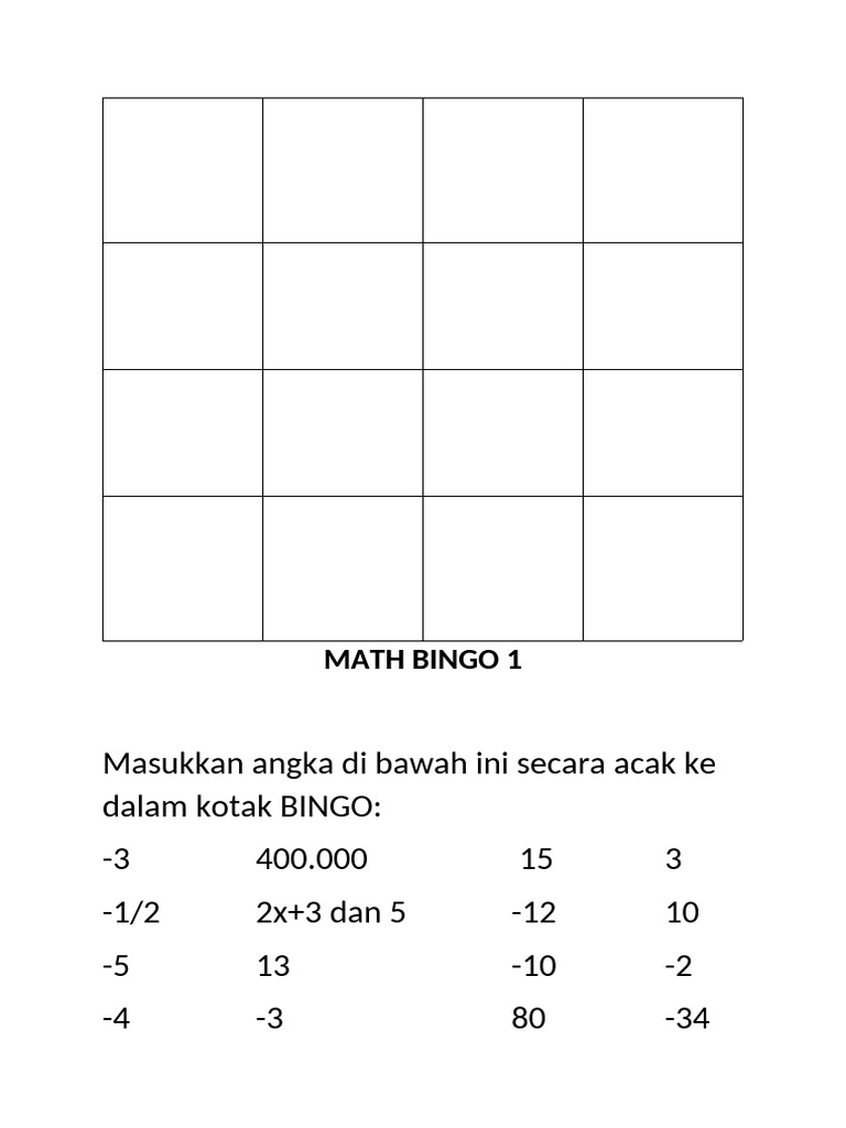 Bingo Box | PDF