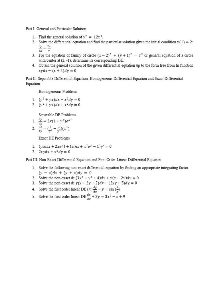 De Problems For Portfolio | PDF | Teaching Methods & Materials