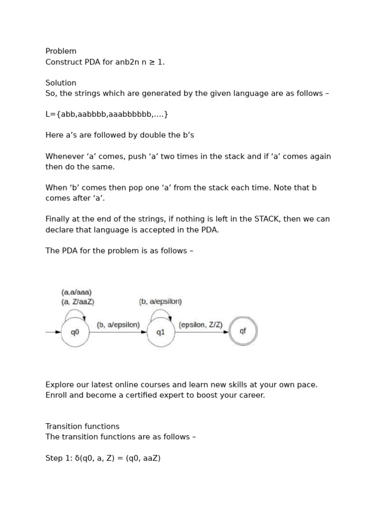 PDA for Language anb2n | PDF | Teaching Methods & Materials | Computers