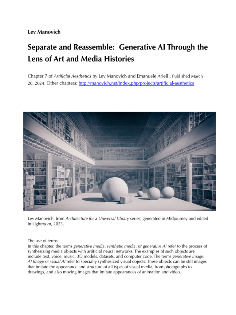Separate and Reassemble Generative AI An | PDF | Computer Graphics | Mean
