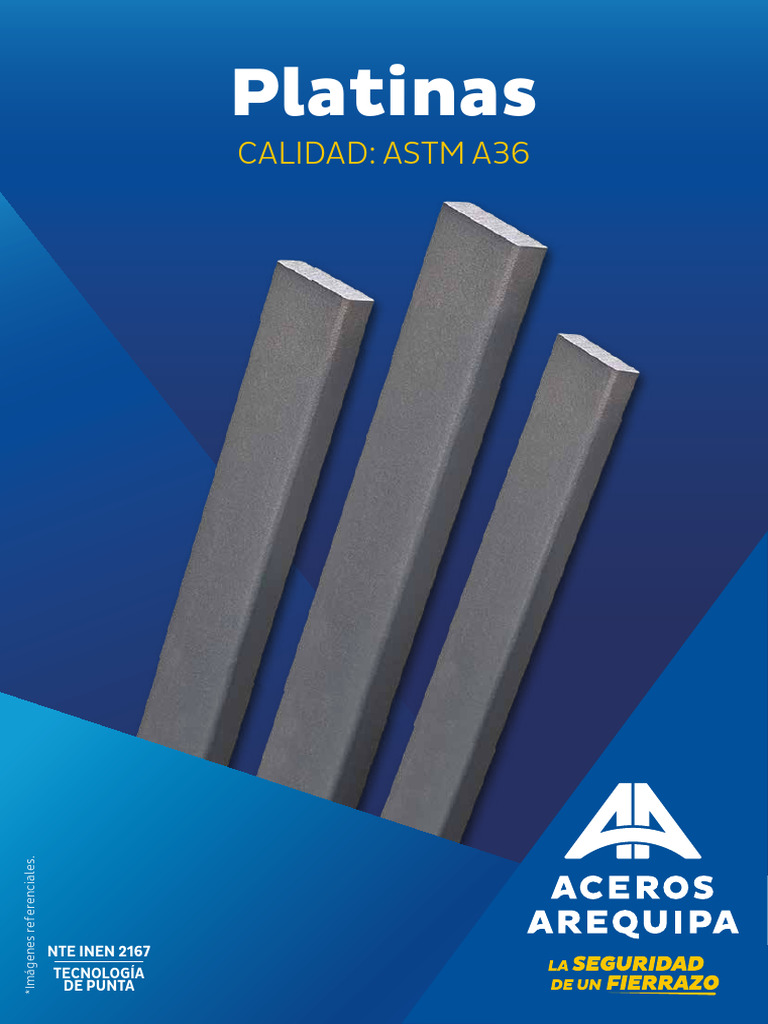 Platinas de Acero ASTM A36: Especificaciones y Usos | PDF | Laminado ...