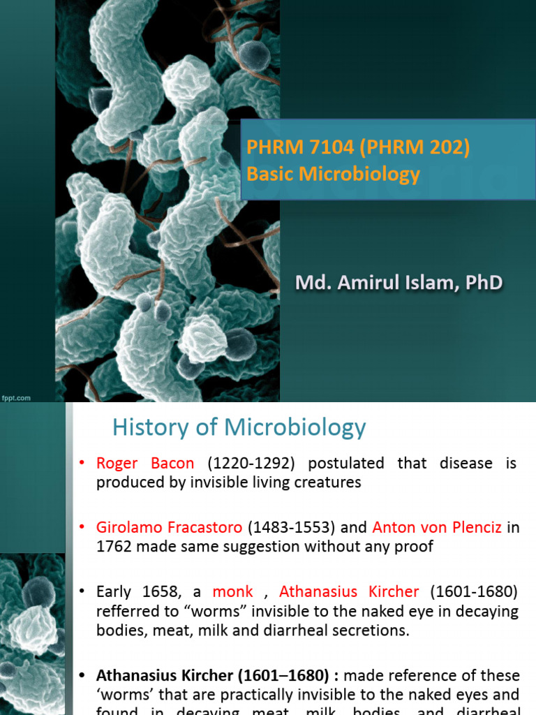 History of Microbiology Overview | PDF | Microbiology | Microorganism