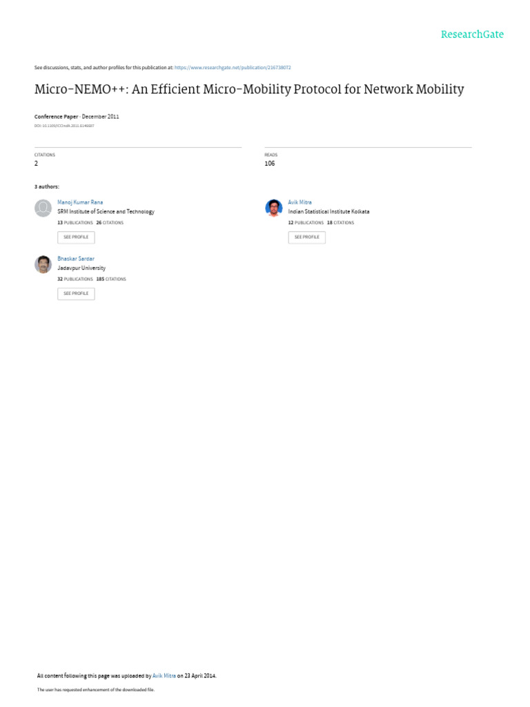 Micro-NEMO | PDF | Network Protocols | Computing