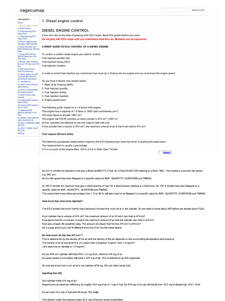 1. Diesel Engine Control | PDF