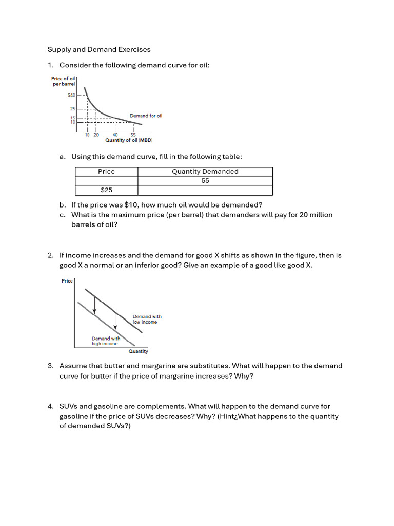 Problem Set 2 | PDF | Demand | Demand Curve