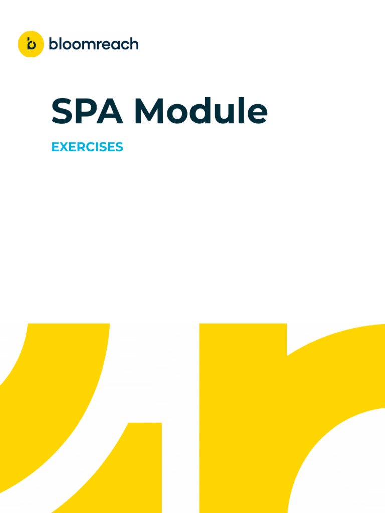 SPA Module Exercises (15.2.2) | PDF | Computing | Software
