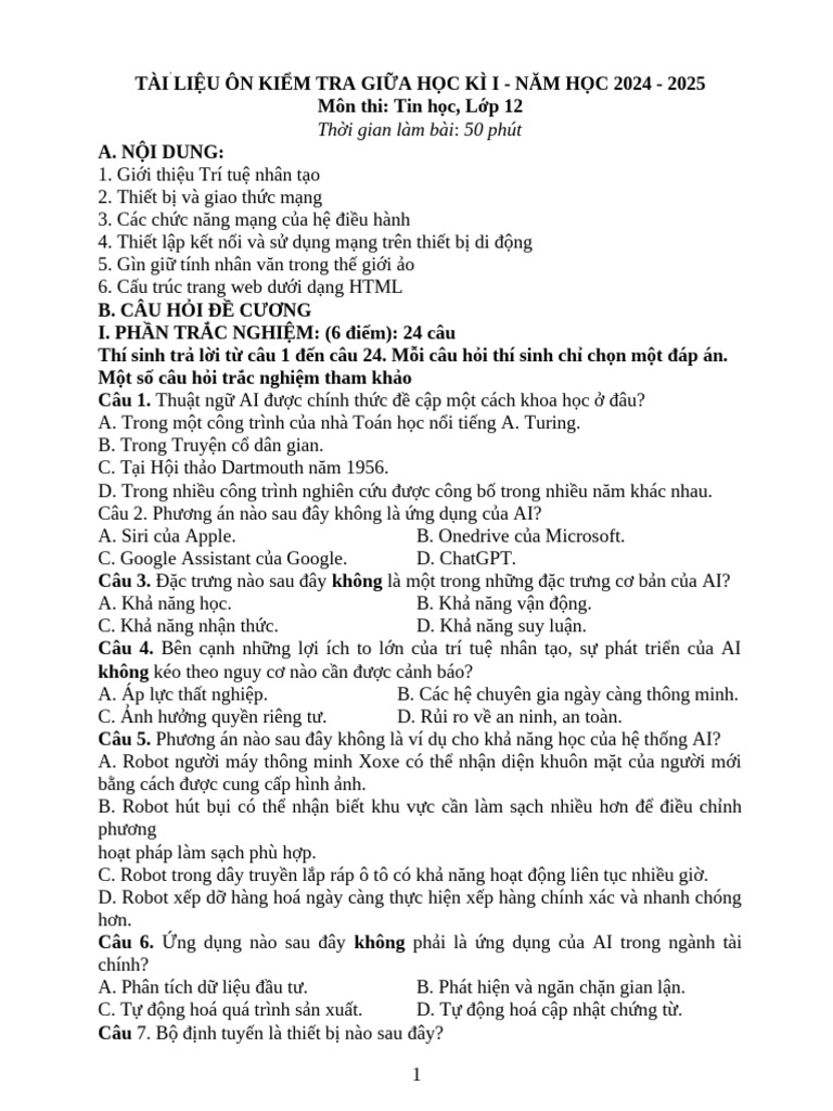 DeCuong KTGKI 2024-2025 | PDF