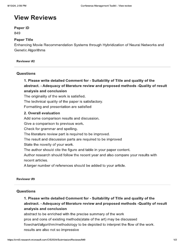 Review Comments | PDF