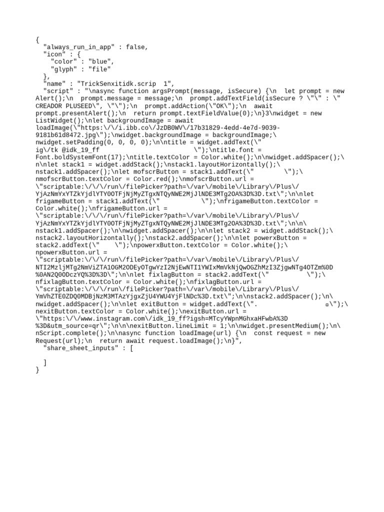 Scriptable Widget Setup | PDF