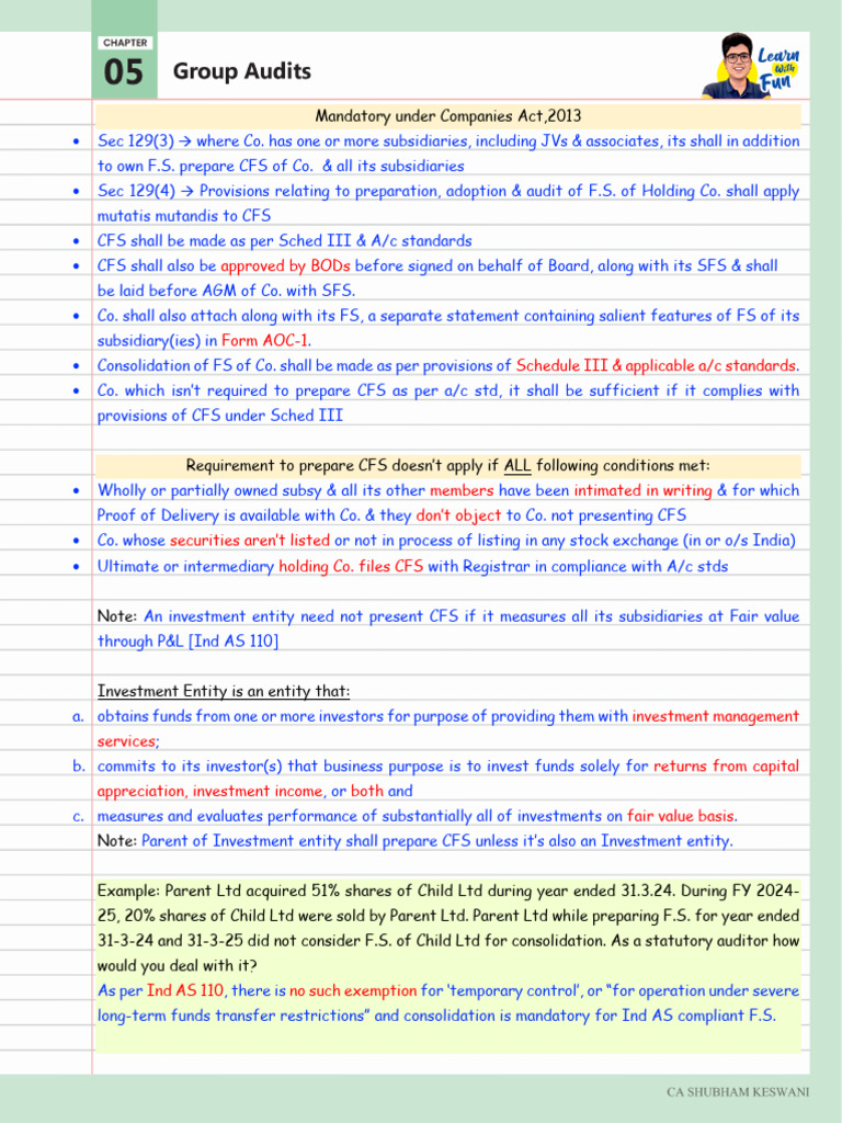 5 - Group Audit (Including Changes) | PDF | Audit | Financial Audit