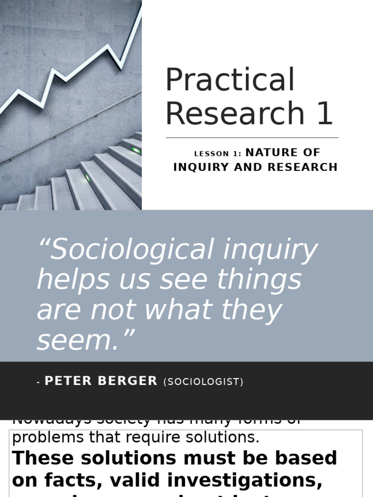 Practical Research 1 PPT quiz | PDF | Experiment | Inquiry