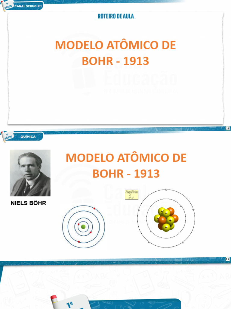 modelo_atômico_de_bohr-35ed555757e04d4694198077ab6509ab | PDF | Elétron | Niels Bohr