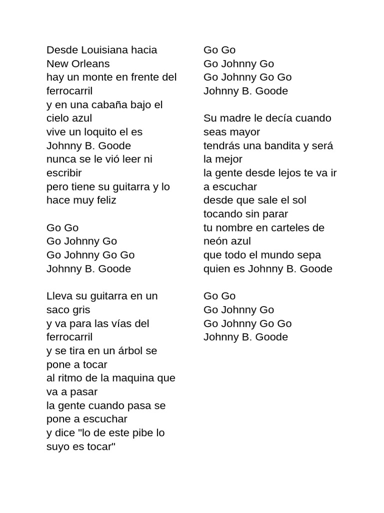 Johnny be goode | PDF