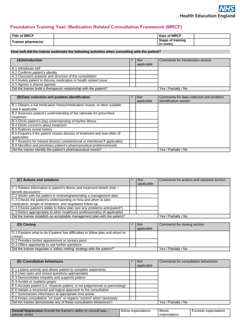 MRCF form_2 (1) | PDF | Patient | Health Care