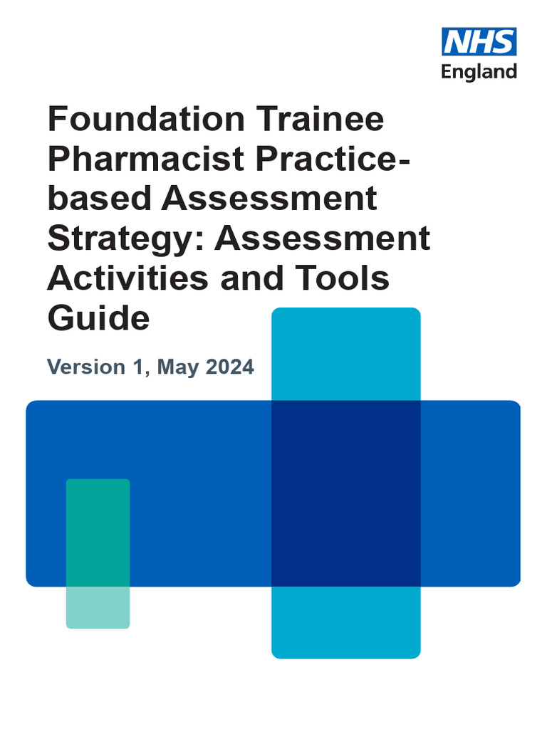 003 NHS England Foundation Trainee Pharmacist Assessment Activities and ...