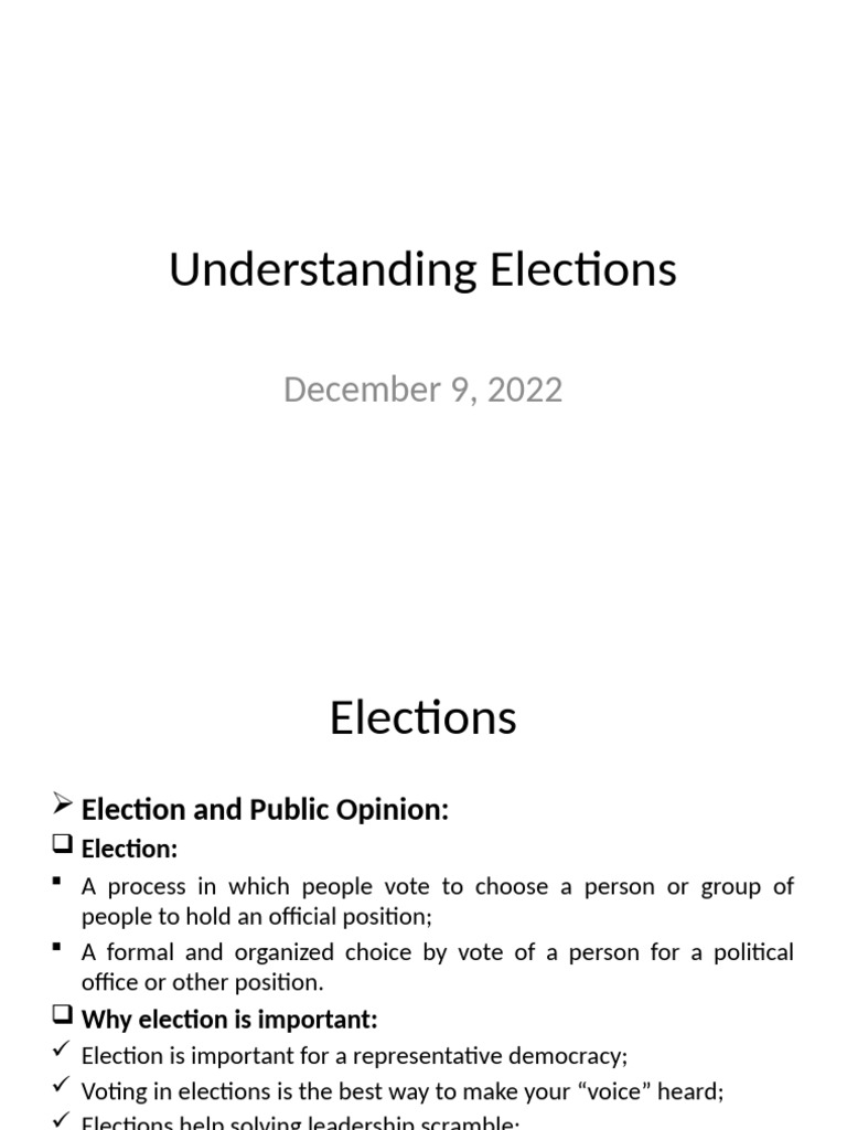 Slide+10+Understanding+Elections | PDF | Elections | Voting