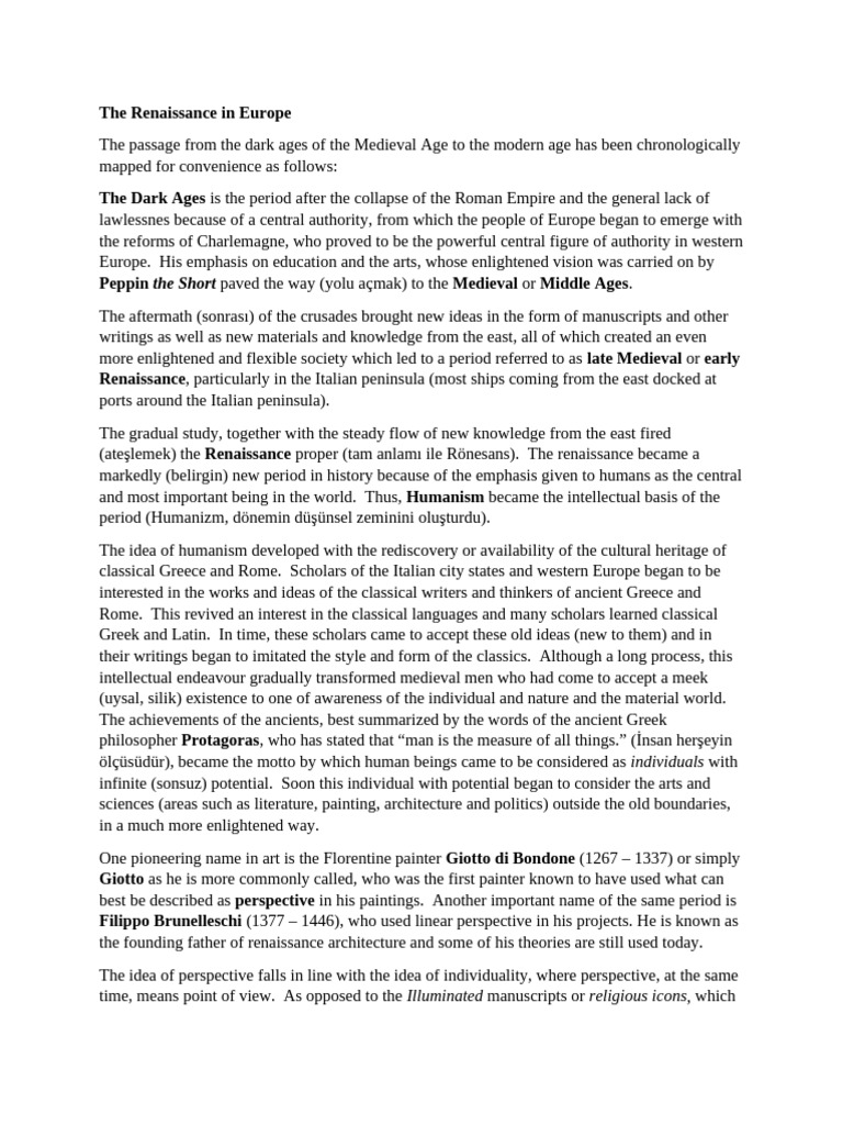 The Renaissance in Europe | PDF | Perspective (Graphical) | Renaissance