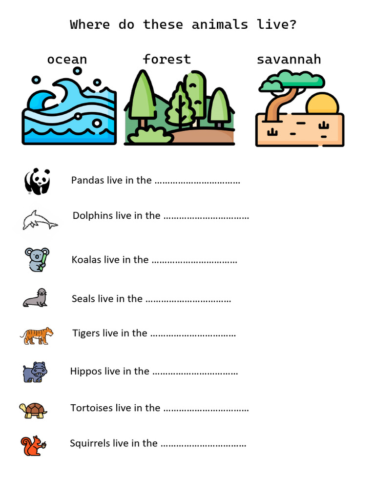 Where do these animals live | PDF