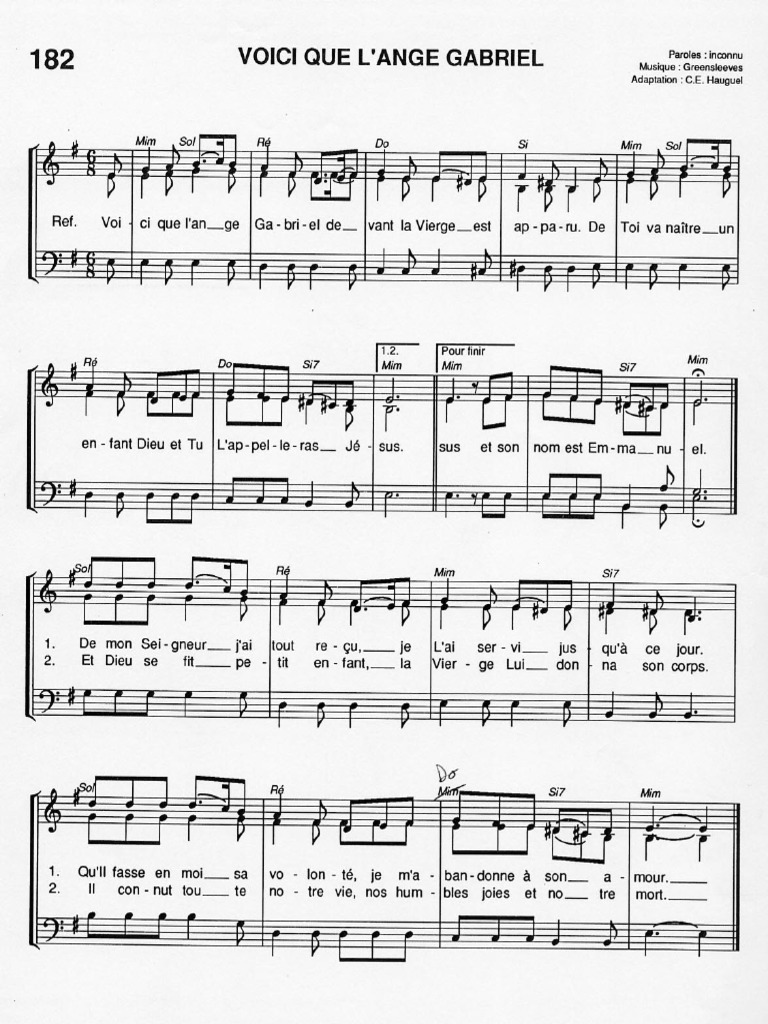 Voici Que L'ange Gabriel | PDF