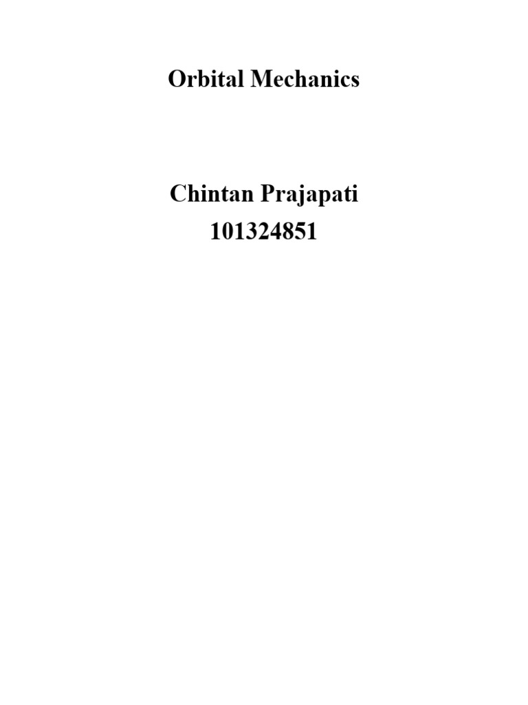 Orbital mid term | PDF | Orbit | Classical Mechanics