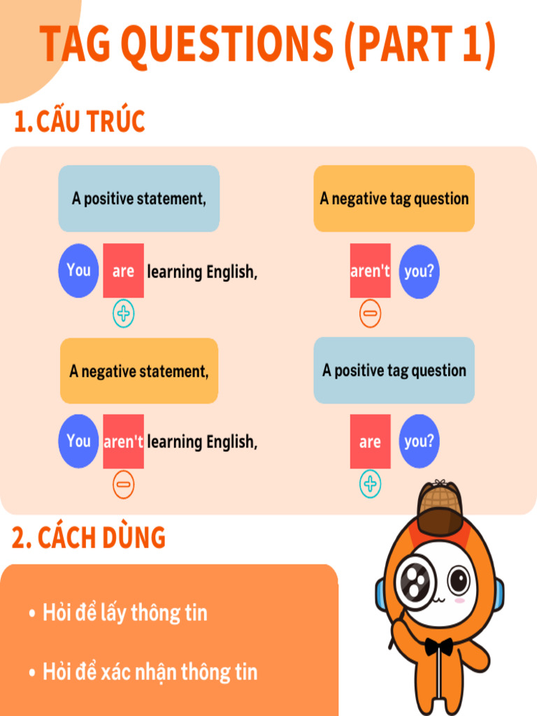 Understanding Tag Questions in English | PDF | Semantic Units | Grammar