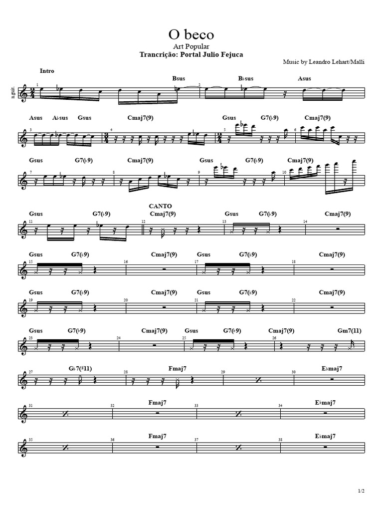 O Beco - Harmonia | PDF