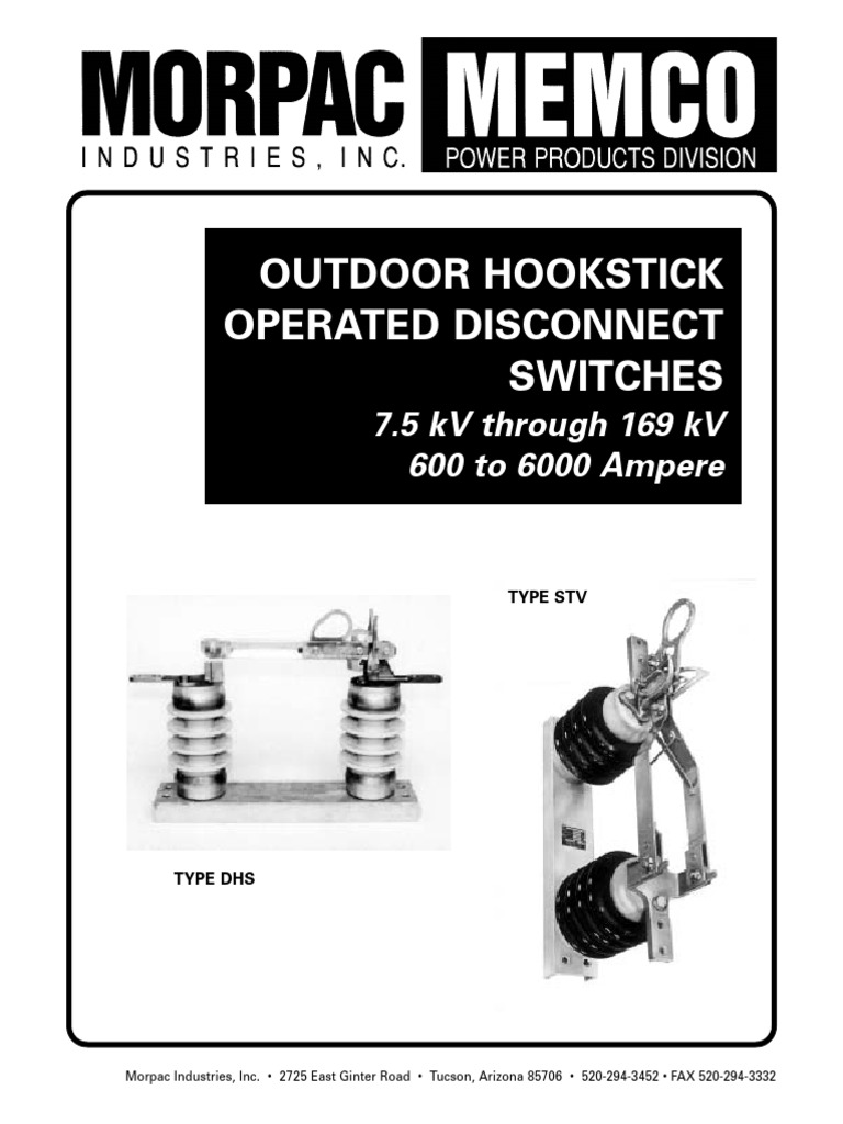 Hookstick Operated Memco | PDF | Switch | Electrical Substation