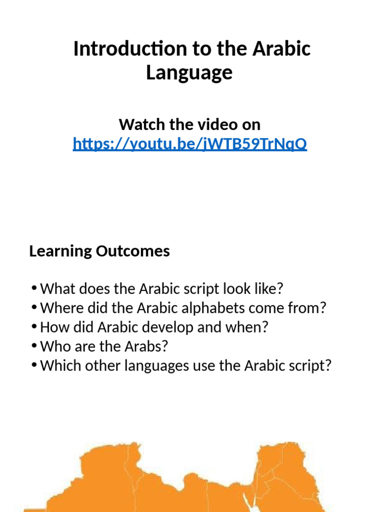 Introduction to Arabic | PDF | Arabic | Linguistics
