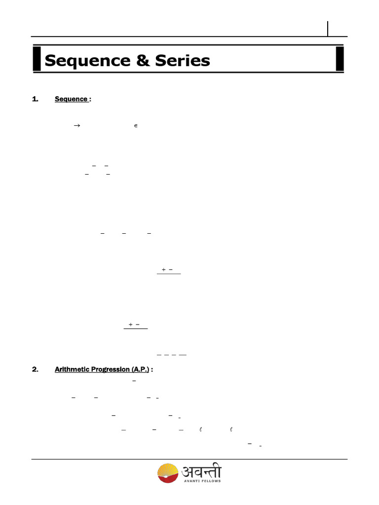Sequence & Series | PDF | Sequence | Analysis