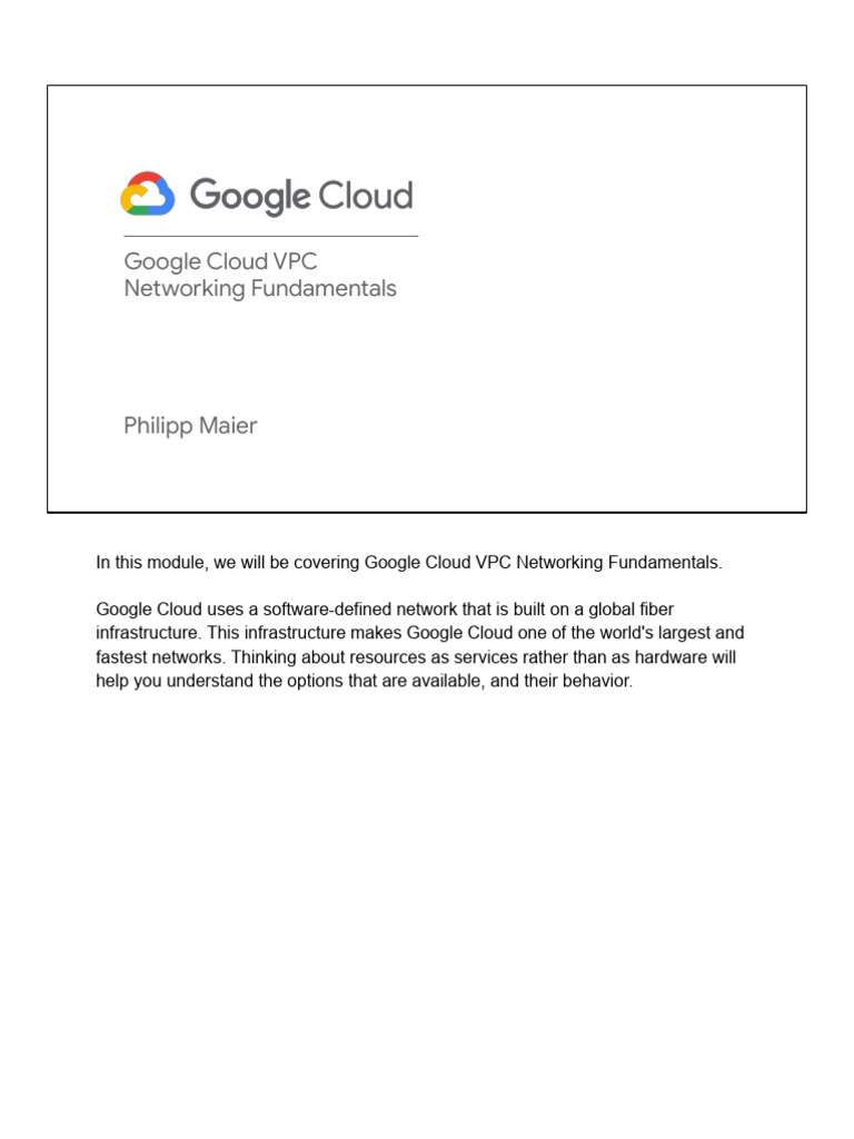 Google Cloud VPC Networking Overview | PDF | Domain Name System | Ip ...